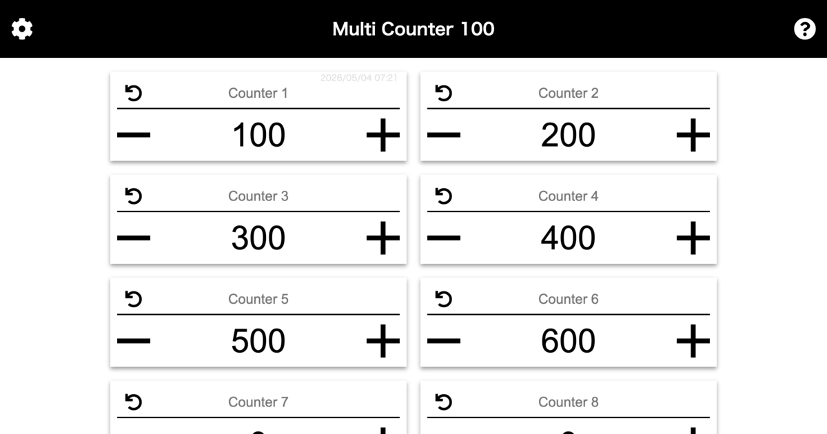 Multi Tally Counter 100 – Free Online Counter Tool